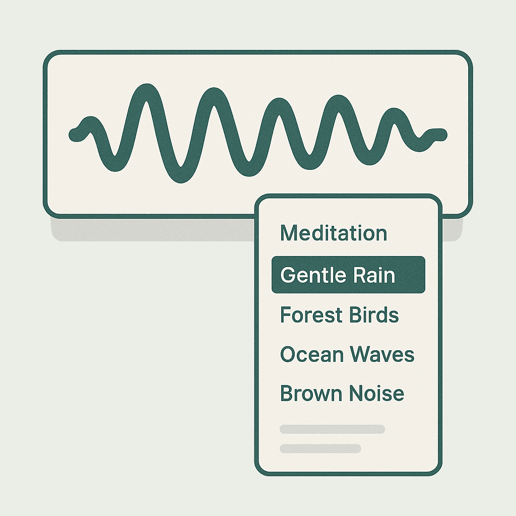 Ambient sound selection for focus