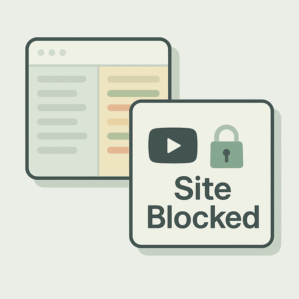 Screen time blocker and distraction blocking